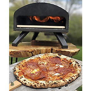 Bertello Outdoor Pizza Oven + Pizza Peel + Weatherproof Cover + Therm - Combo