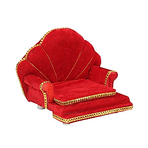 NAVRANG Wooden Laddu Gopal's Meenakari Singhasan for Mandir/God Idols/Pooja Chowki/Kanhaji Sinhasan Red Colour