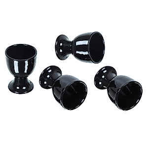 Soft Boiled Egg Holder | Ceramic Egg Cup Set | Ceramic Egg Holder Pottery Housewarming Gift set of 4 (Green Mat)