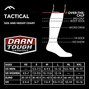 Darn Tough Tactical Micro Crew Cushion Socks (T4066) Unisex – (Black, Large)