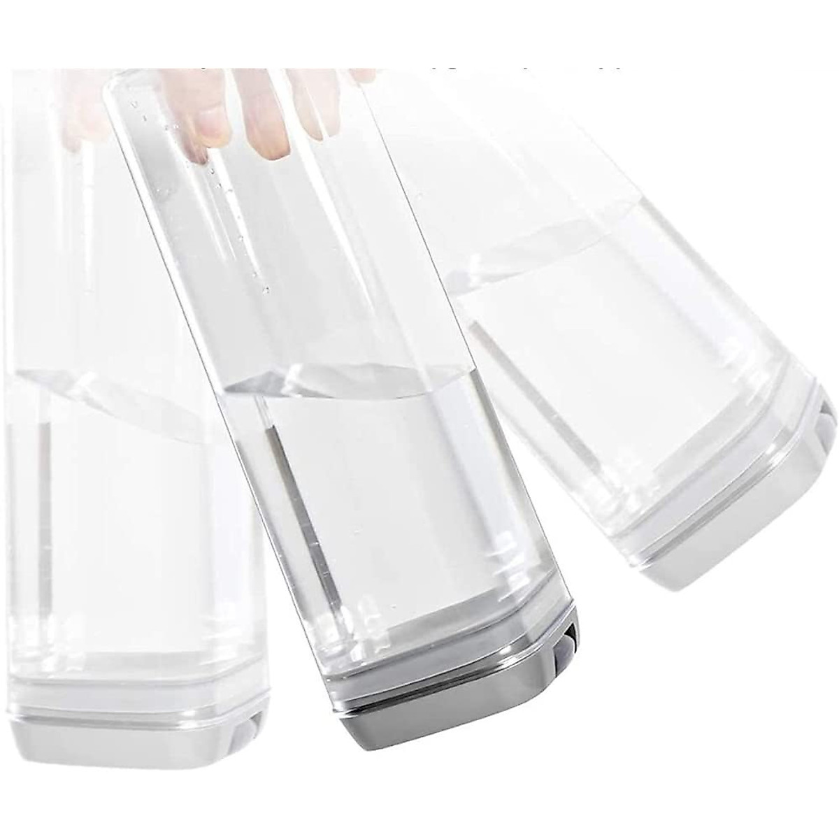 Airtight Food Storage Containers Set with Lids 5 Units Sets for Kitchen Pantry Organization and Storage, Leak-Proof Stackable Canister, include Measuring Spoon & Labels (White, 5)