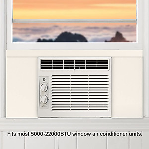 BEWAVE Window Air Conditioner Insulation Foam Panels, AC Side Surround Panels Kit with Top Seal Strip for AC Unit Indoor 2 Pack