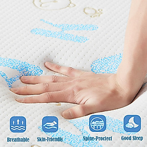 OUUI 5 Inch Twin Mattress for Kids, Removable Washable Cover Cooling Memory Foam Medium Feel, Bed-in-a-Box, CertiPUR-US Certified