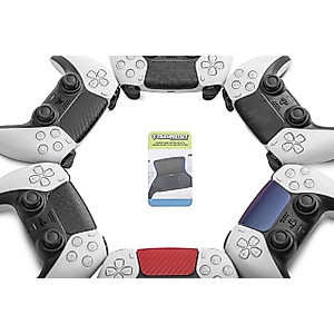 Skin Compatible with Dualsense Controller for PS5 - TouchProtect Texture Enhancing Cover. Easily Add Protection, Improved Texture, and Style to Your PS5 Dualsense Controller (Carbon Fiber Blue)