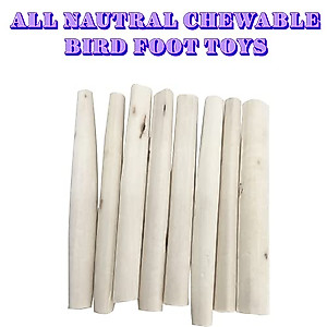 Mandarin Bird Toys by M&M 5513 Skinny Sola Logs Pk12 - Handcut Air Dried Natural Sola Wood Sticks, Easy for Birds to Chew and Shred, Lightweight, Break by Hand, Delight for Small Size Pets