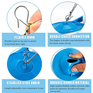 VRSS 3-Inch Opening Toilet Flappers Replacement fit 3 Inch Outlet Pipe Opening Flush Valves Toilets, Compatible with Gerber 99-788, Lowes AquaSource: 1.28 GPF Toilets, 98923 etc. (1)