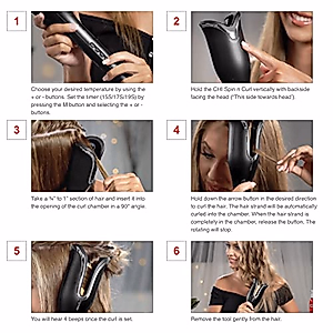 CHI Spin N Curl in Onyx Black. Ideal for Shoulder-Length Hair between 6-16” inches.