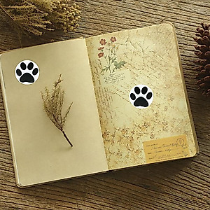 500Pcs 1 Inch Paw Prints Stickers Dog Puppy Paw Stickers Paw Prints Labels Animal Shape Paw Stickers Roll for Kids Party Vets Kennels Mailing Seal