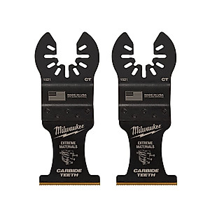 Milwaukee 1-3/8 in. Carbide Universal Fit Extreme Wood and Metal Cutting Multi-Tool Oscillating Blade (2-Pack)