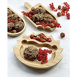 bamboo bamboo ® Baby and Toddler Suction Plate for Feeding and Weaning | Bamboo Plate with Secure Suction | Suction Plates for Babies from 6 months (Hedgehog-Yellow)