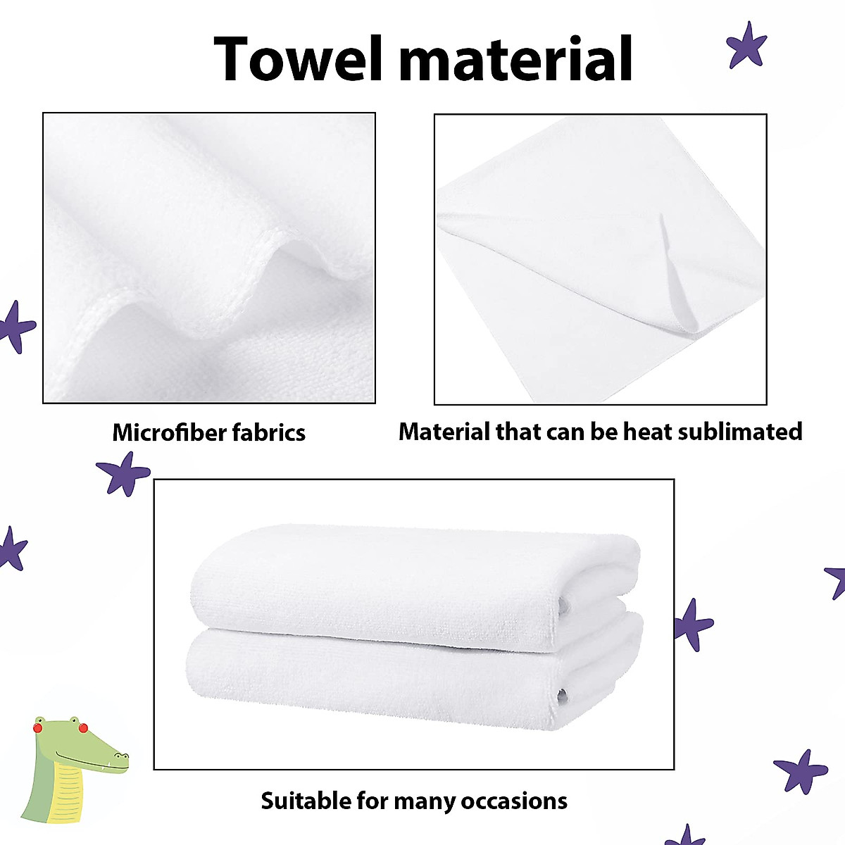 3 Pieces Sublimation Blank Baby Receiving Blanket and Soft Sublimation Blank Towels for Baby Newborn