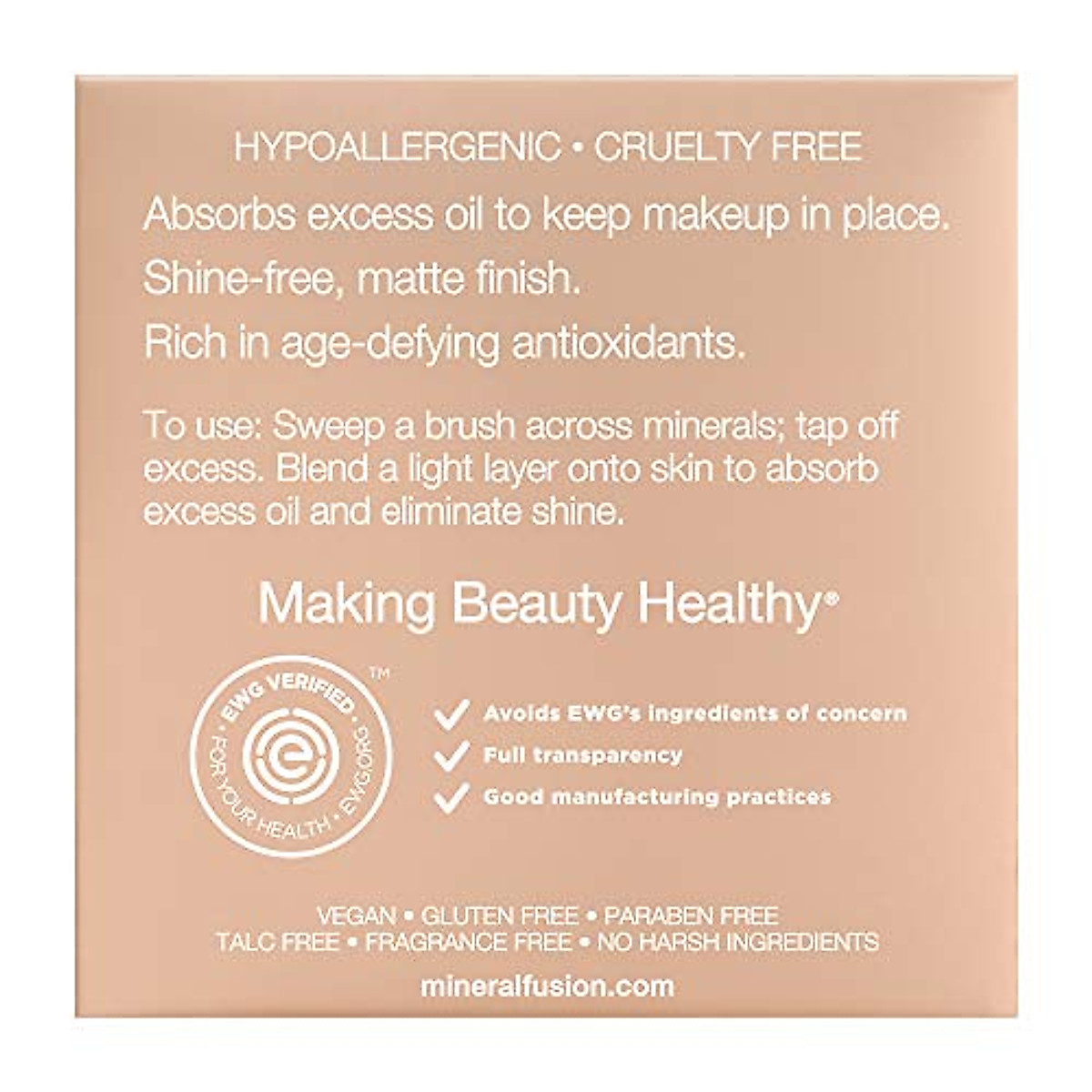 Mineral Fusion Setting Powder, Hypoallergenic, Paraben Free, 0.32 Ounce (Packaging May Vary)