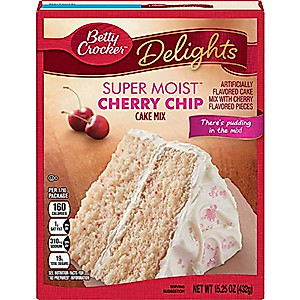 Betty Crocker Cherry Chip Cake Mix and Cherry Frosting Bundle (2 Items)