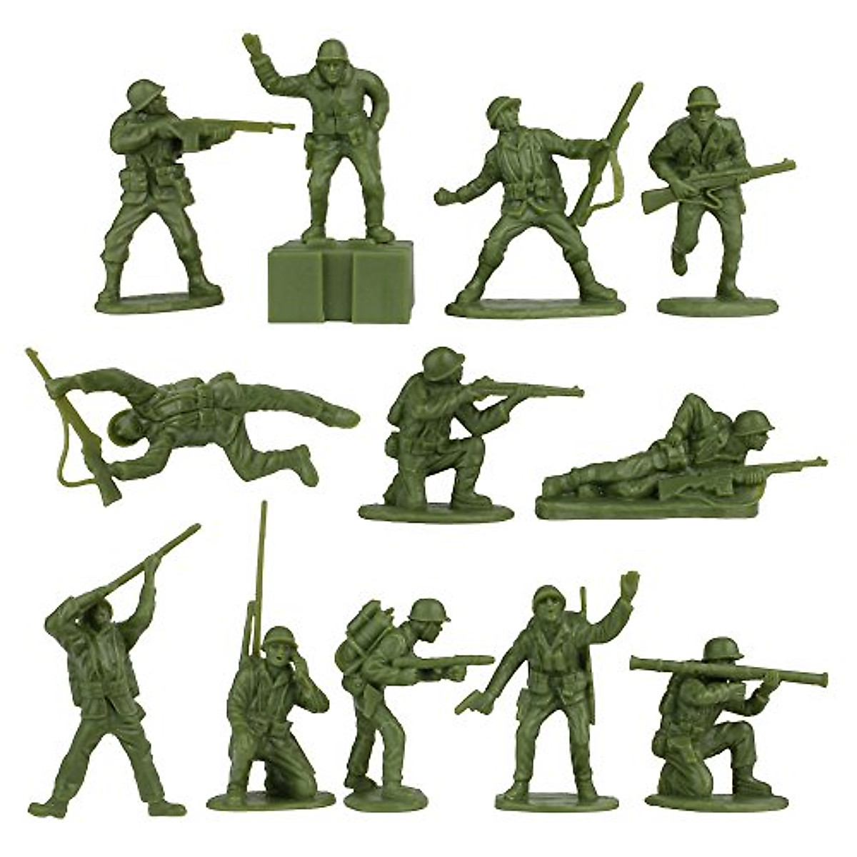 BMC WW2 Iwo Jima Plastic Army Men - 32 American and Japanese Soldier Figures