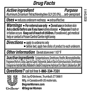 Degree Clinical Protection Antiperspirant& Deodorant, Stress Control 1.70 oz (Pack of 3)