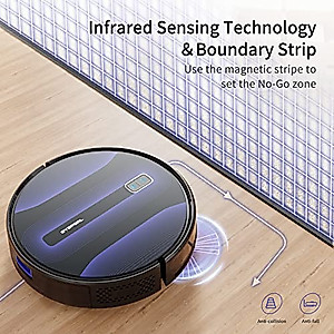 SYSPERL Robot Vacuum Cleaner 2600Pa, Self-Charging Robotic Vacuums Compatible with Alexa, APP, WiFi, Remote Control, Quiet Auto Cleaning Robot Ideal for Pet Hair, Hardwood Floor