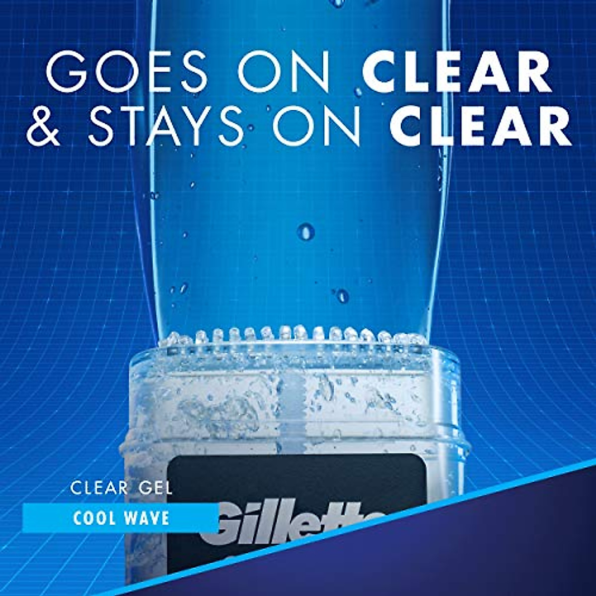 Gillette Antiperspirant Deodorant for Men, Cool Wave Scent, Clear Gel, 3.8 Oz (Pack of 3)