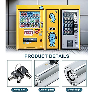 Kemcatui 5PCS Vending Machine Lock, Soda Machine Locks with Keyed Alike, Candy Vending Machine Lock Snack Machine Lock Tubular Keyway