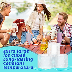 Ice Cube Tray for Cup, 3 Hollow Cylinder Ice Cube Molds, 3 in 1 Silicone Ice Cube Molds With Lid for 30-40 oz Tumbler Cup, Ice Cube Trays for Chilling Cocktails, Whiskey