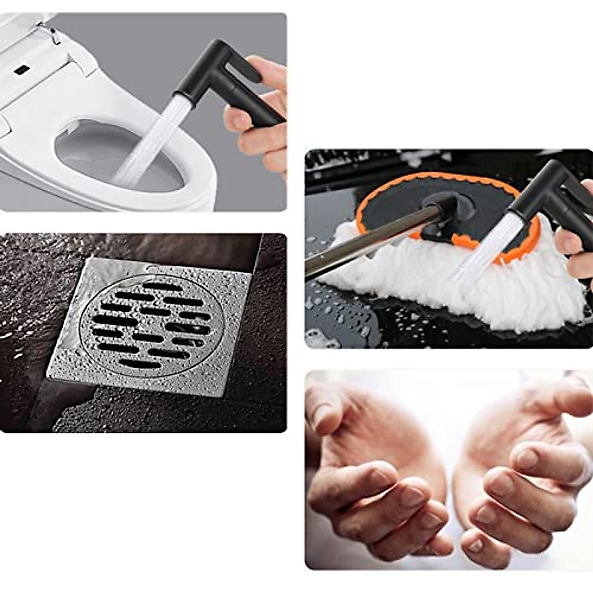 JIYTG Bidet Handheld SprayerCloth Diaper Sprayer Toilet Handheld Bidet Sprayer Brass with Hose Water No Drilling Toilet Spray Gun Set