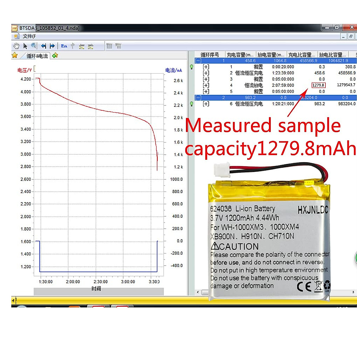 HXJNLDC 3.7V 1200mah Li-Polymer Battery Replacement for Sony WH-1000XM3、WH-1000XM4、WH-XB900N、WH-H910N、WH-CH710N Bluetooth Wireless Noise canceling Stereo Headset SM-03 SP 624038
