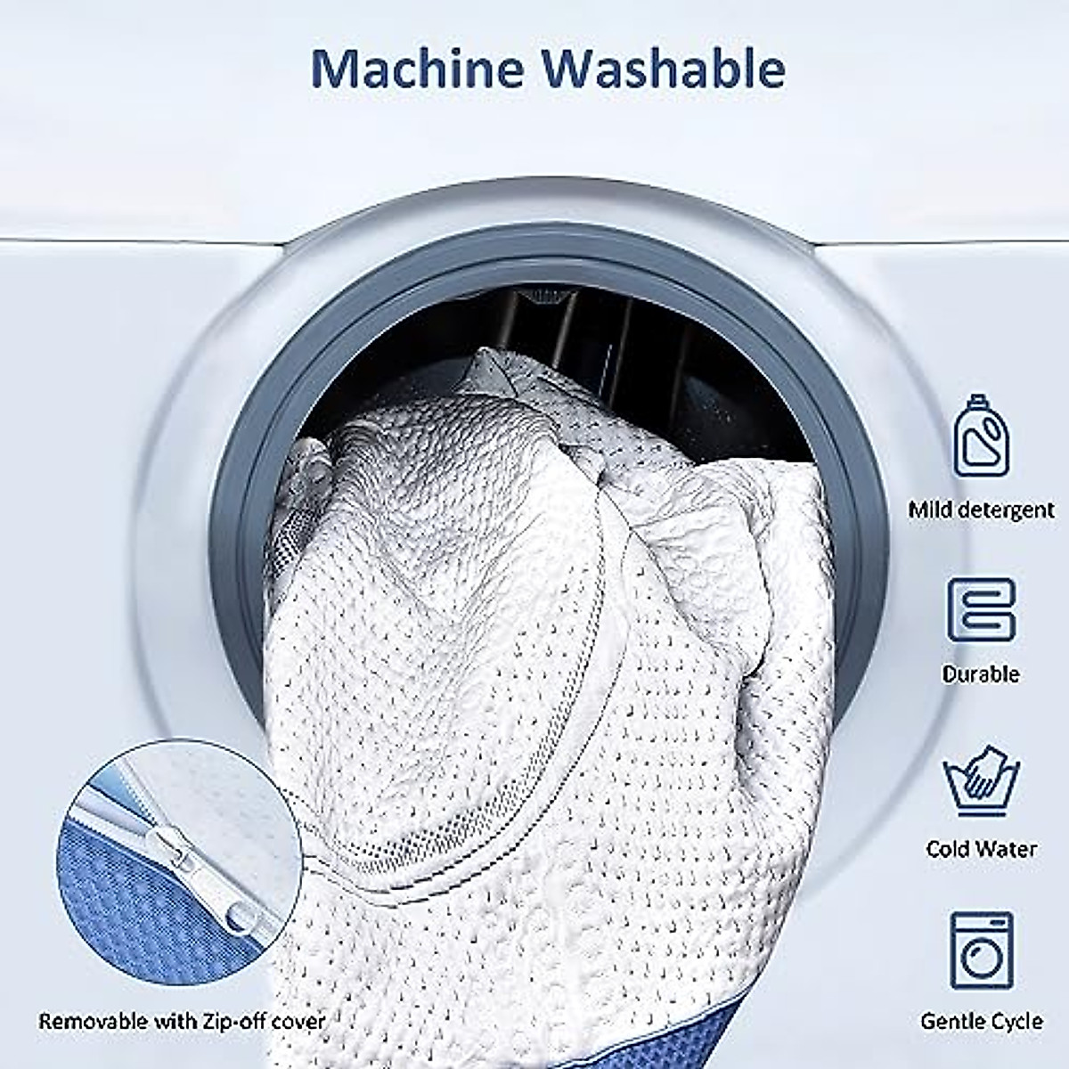 Twin Mattress Topper 2 Inch Gel Infused Cozary Memory Foam Cooling Bed Pad High Density Firm Mattress Pad for Pain Relief with Removable & Washable Cover for Bedroom and RV