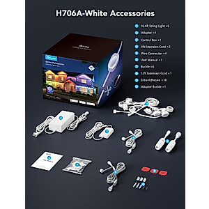 Govee Permanent Outdoor Lights Pro, 100ft with 60 RGBIC LED Lights for Daily and Accent Lighting, 75 Scene Modes, IP67 Waterproof, Works with Alexa, Google Assistant, Matter, White