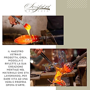 SOSPIRI VENEZIA Glass Decorative Plate Murano Glass Decorative Bowl, Gift Decoration Centerpiece Tree of Life, Catchall Bowl Catchall Tray for Entrance Table Console Living Room Dining Table 3,5"x3,5"