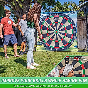 GoSports Chip N' Stick Golf Games with Chip N' Stick Golf Balls - Giant Size Targets with Chipping Mat - Choose Classic or Darts