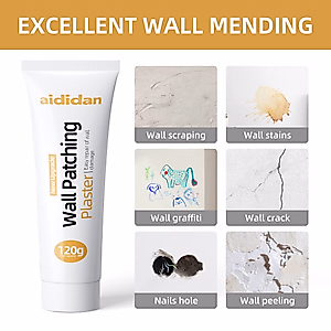 Drywall Repair Kit Hole Repair Patch Kits Wall Spackle Repair Paste Wall Mending Agent Quick Fix Solution for Home Wall, White Repair Putty Plaster Dent & Wood Scratch Repair