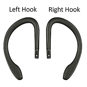 for PowerBeats 3 Ear Hook Loop Clip Silicone Replacement Repair Parts Left and Right Fit Dre Power Beats 3 Wireless Headset Headphone + Tool + Glue (Black)