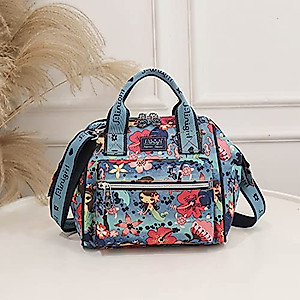 Oudduo Women Lady Small Top Handle Satchel Crossbody Bag Removal Shoulder Strap Lightweight Multiple Compartment (Mermaid)