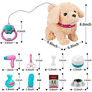Koonie Talking Plush Golden Retriever Toy Repeats What You Say, Barks and Walks - Electronic Interactive Stuffed Puppy for Kids