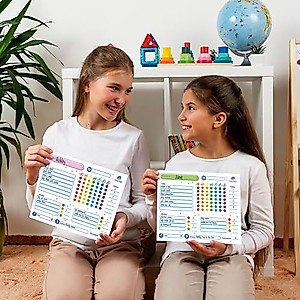 4-Pack Chore Chart for Kids Multiple Kids Included! Family Reward Chart, Responsibility Chart for Kids, Dry Erase Chore Chart for Multiple Kids, Magnetic Responsibility Chart for Kids - Simply Magic
