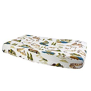 Bebe au Lait Muslin Changing Pad Cover, Wyoming