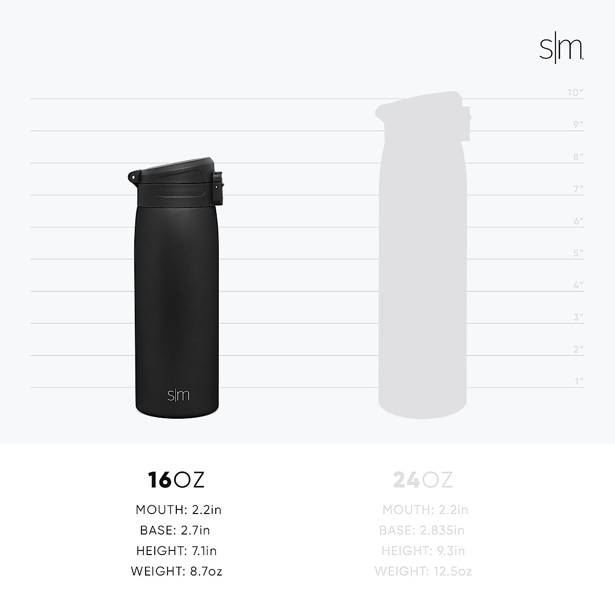 Simple Modern Insulated Thermos Travel Coffee Mug with Snap Flip Lid | Leakproof Reusable Stainless Steel Tumbler Cup | Gifts for Women Men Him Her | Kona Collection | 16oz | Cream Leopard