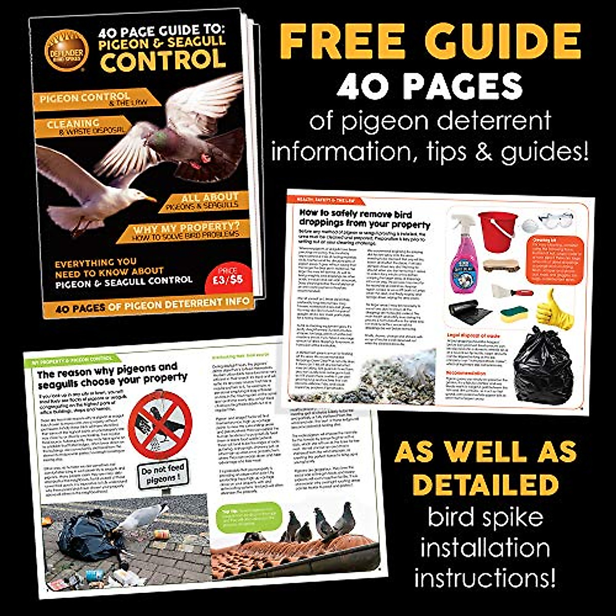 Defender | Pro Wide Stainless Steel | 4 Feet | Self-Assembly Kit | Info Guide