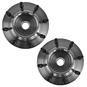 TRQ Front Wheel Hub Bearings Assembly Set Compatible with 1999-2001 Ford F-250 Super Duty F-350 Super Duty