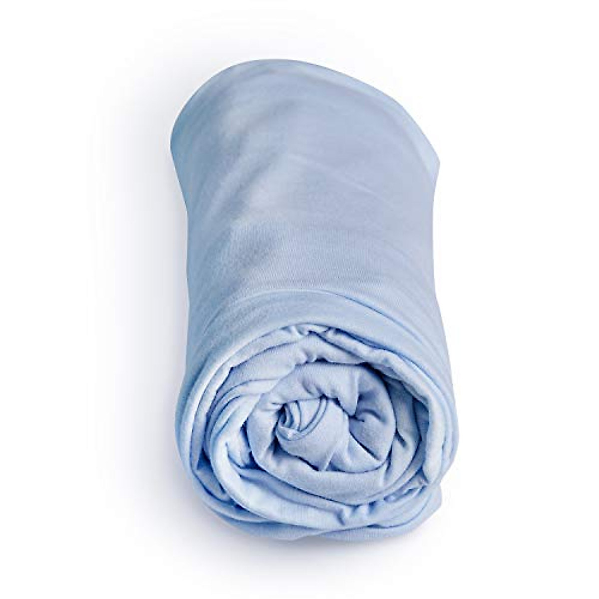 Pharmedoc Pregnancy Body Pillow Cover Replacement for U Shaped Body Pillow with Detachable Extension ONLY- Jersey Cover Only - Light Blue