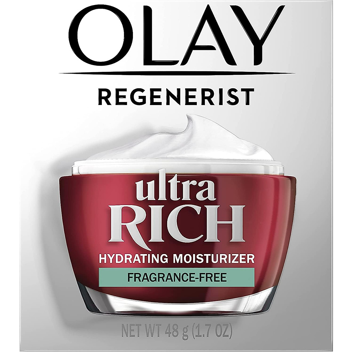 Ultra Rich ΟΙay Hydrating Moisturizer Face Cream FRAGRANCE FREE - 1.7oz (PACK OF 2)