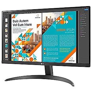 LG 24QP500-B 24” QHD (2560 x 1440) IPS Display QHD IPS Monitor with HDR 10 sRGB 99% Color Gamut and FreeSync with 3-Side Virtually Borderless Design, Black (Renewed)