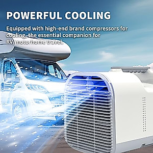 Coplax Portable Air Conditioner,Fast Cooling Air Conditioners Dehumidifier, 5100BTU AC 600W Power Consumption Portable Mini Air Conditioner for Camping Tent, RV, Car, Truck, Van and Fishing(AC ONLY)