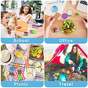 6x 2.4oz Salad Dressing Container to Go, Condiment Containers with Lids, Stainless Steel Sauce Cups Salad Dressing Container for Lunch Bento Box, Reusable,Leakproof