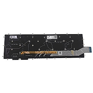 Laptop Replacement Keyboard Backlight for Dell Alienware M17 R1 M15 2019 Black Borderless US Layout