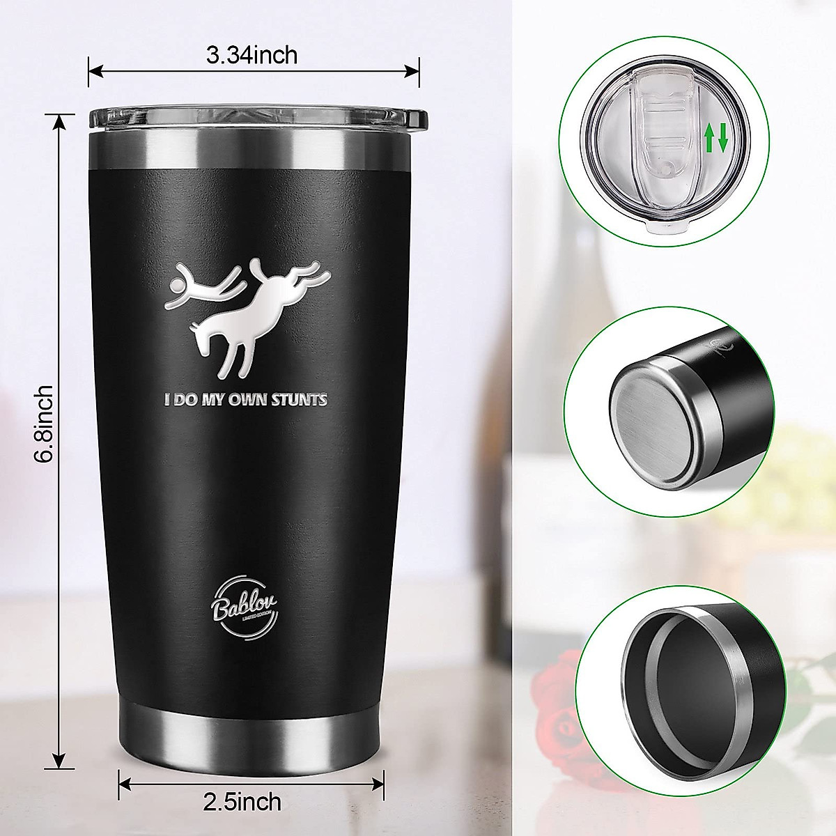 Horse Gifts For Women -Funny Gifts for Horse Lovers Unique Wine Glass For Her,Girls, Mom, Aunt,Coworkers,Friends Novelty Coffee Tumbler Cup 20oz Black I do