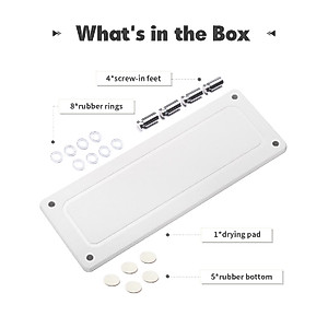 Johamoo Fast Drying Stone Sink Tray, Bathroom Instant Dry Sink Organizer, Diatomaceous Earth Water Absorbing Stone Tray for Kitchen Counter, White
