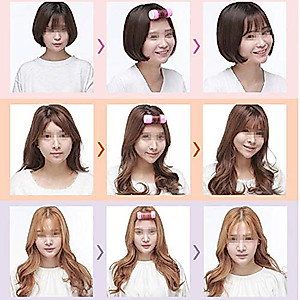 USB Instant Heat Ceramic Hot Hair Rollers, Portable Hair Curlers Bangs Curling Hair Styling Tool Mini Electric Hair Curler DIY Hairdressing Tool