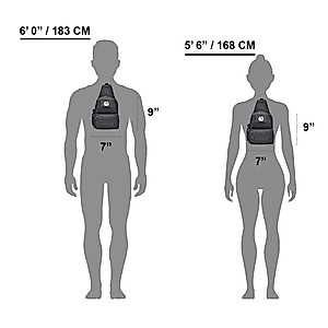 TORCH EDC Gear Chest Bag Urban Water Resistant MOLLE Shoulder Sling Daypack Black