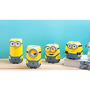 Zak Designs Despicable Me Kevin Minion 3D Sculpted Ceramic Coffee Mug for Hot Drinks, 14 oz