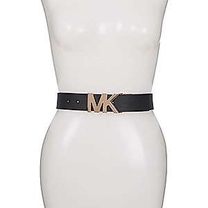 Michael Kors Womens Mk Logo Reversible Belt Brown/Black (L)